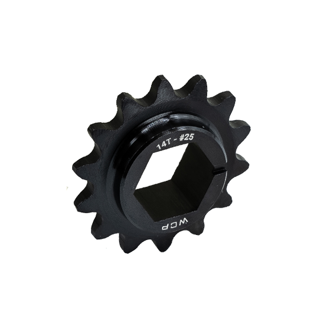 14t Steel Double Hub Sprocket (#25 Chain, 1/2" Hex Bore) – WestCoast ...