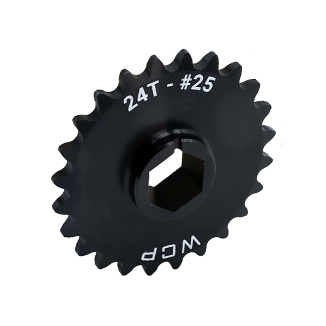 24t Aluminum Double Hub Sprocket (#25 Chain, 1/2" Hex Bore) – WestCoast ...