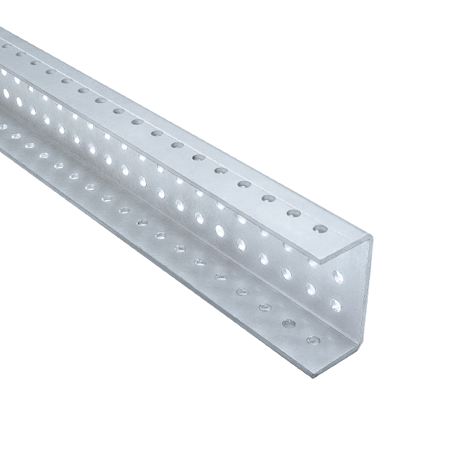 1" x 2" x 1" x 0.090" Aluminum C-Channel with Hole Pattern (47 ...