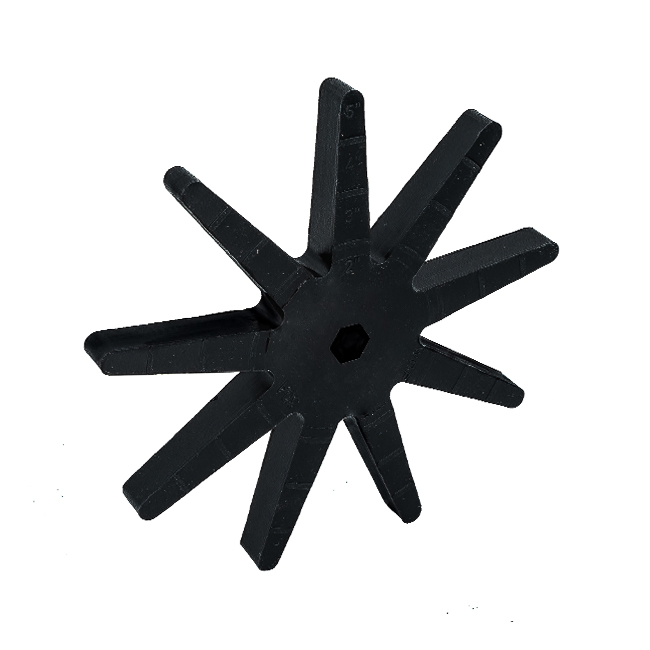 5" OD x 1/2" Wide 9T Star Flex Wheel (1/2" Hex Stretch, 60A ...