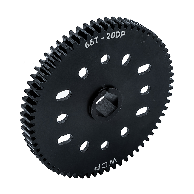 66t Pocketed Steel Spur Gear with MotionX (20 DP, 1/2" Hex Bore ...