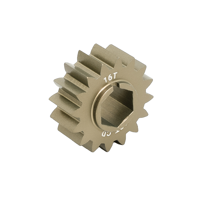 16t Aluminum Spur Gear (20 DP, 18t Center Distance, 3/8" Hex Bore ...